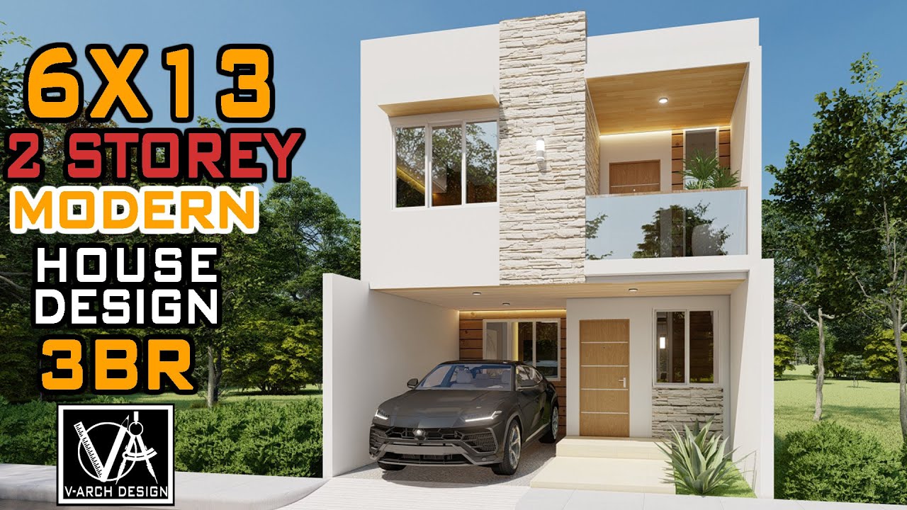 6X13 2 STOREY MODERN HOUSE DESIGN WITH CARPORT (160 SQM) 3 BEDROOM ...