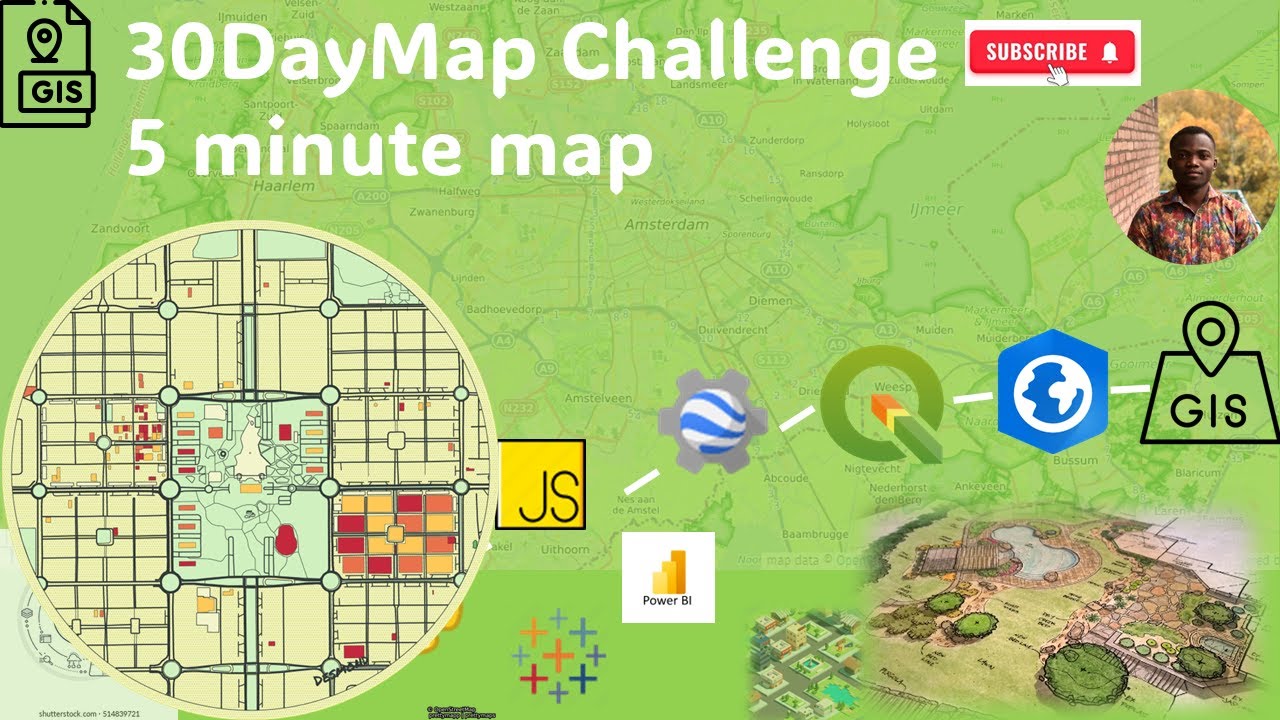#30daymapchallenge | Make a 5 minute map with PrettyMap Python Library - YouTube