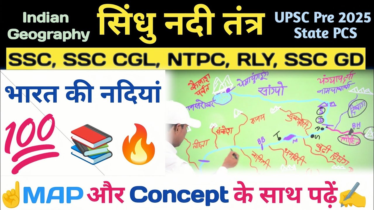 Sindhu River System हिंदी में || Indus River system upsc || Sindhu Nadi ...
