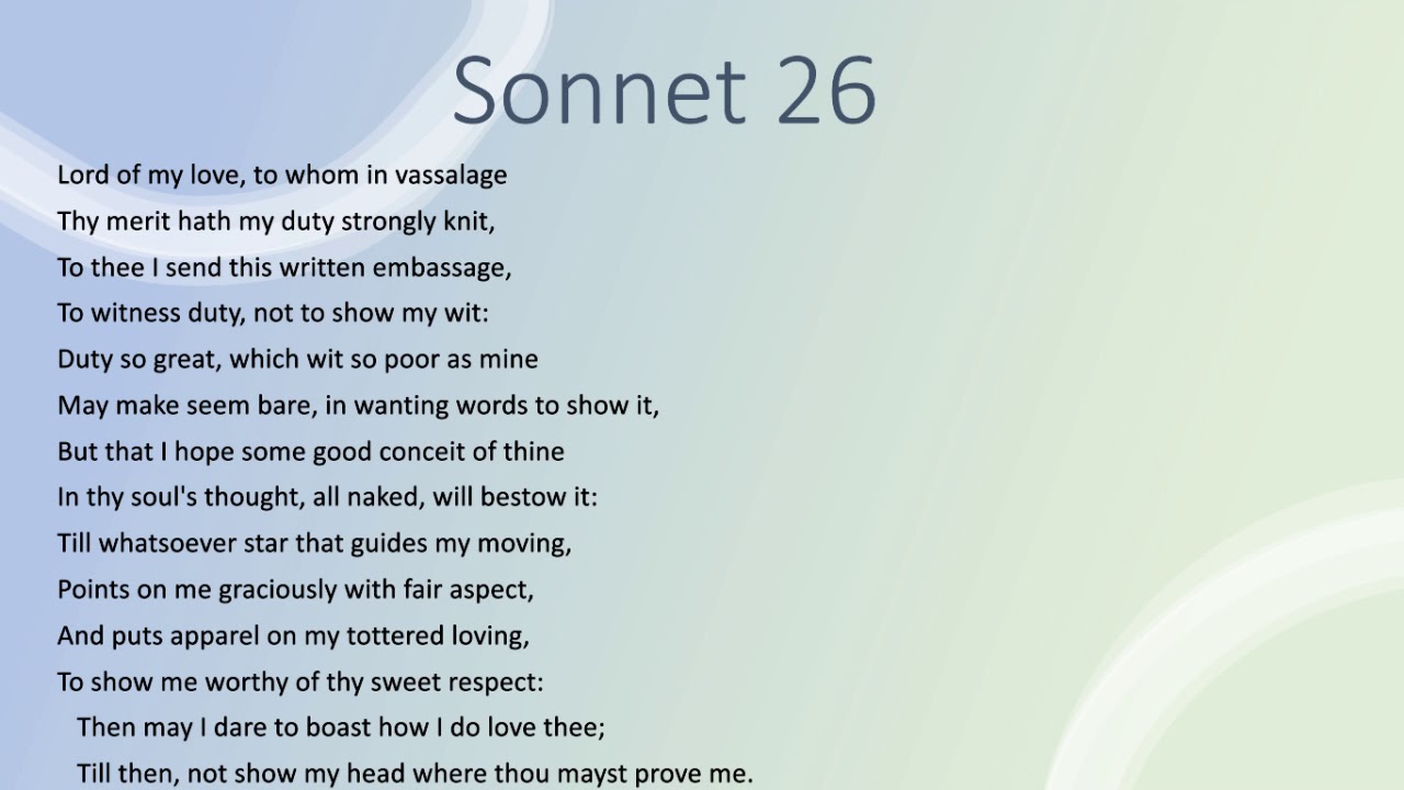 Sonnet 26 YouTube sonnet-26-youtube