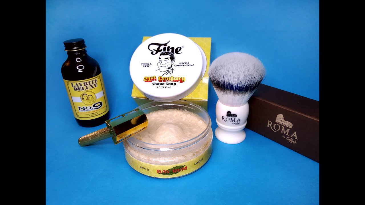 Ξύρισμα με Roma Colosseum Omega - Fine Accoutrements Bay Rum - YouTube