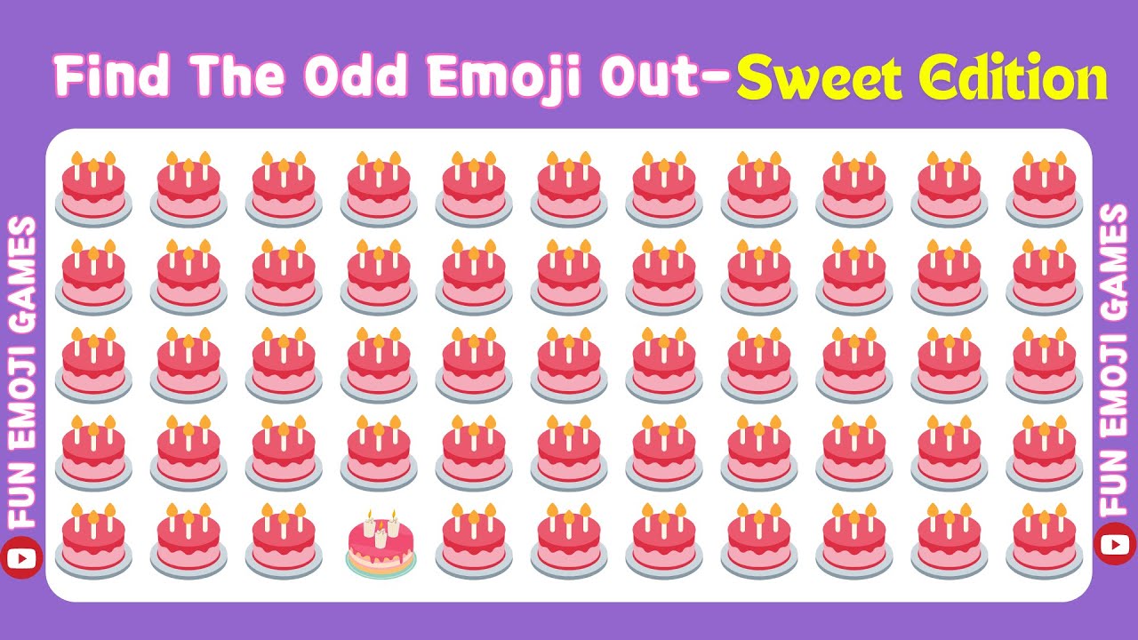 Find the ODD One Out - Sweets Edition 🍰🍨🍭 | Easy, Medium, Hard Levels ...