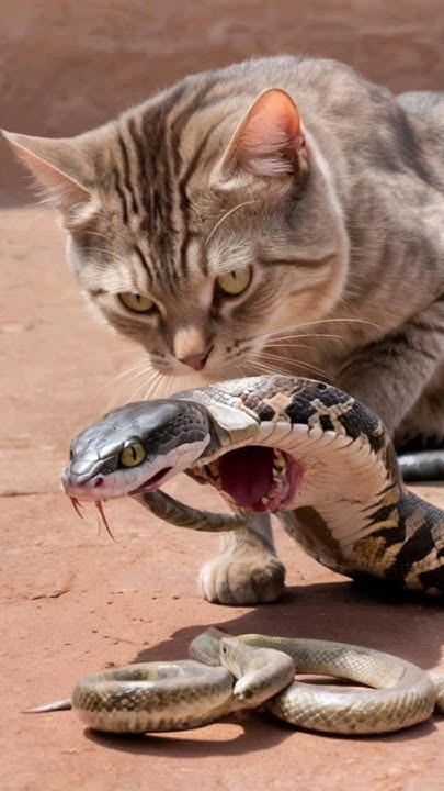 cat vs snake deadly fight - YouTube