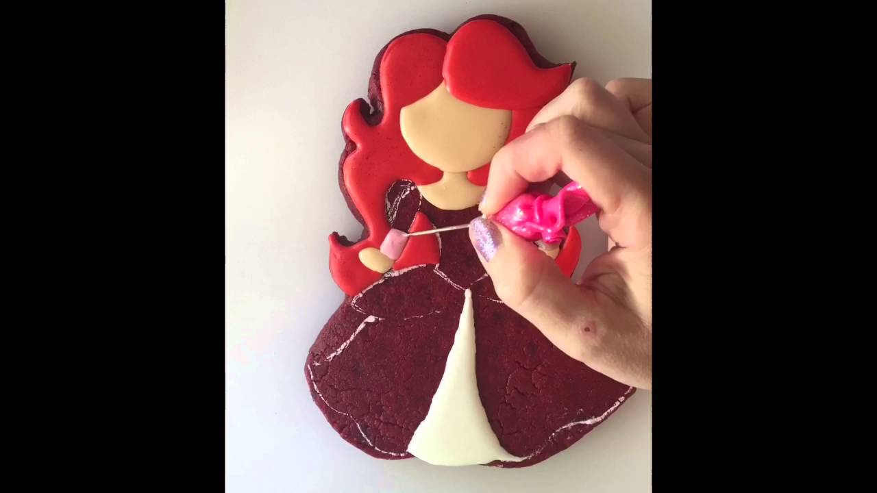 Princess Ariel inspired decorated cookies - YouTube