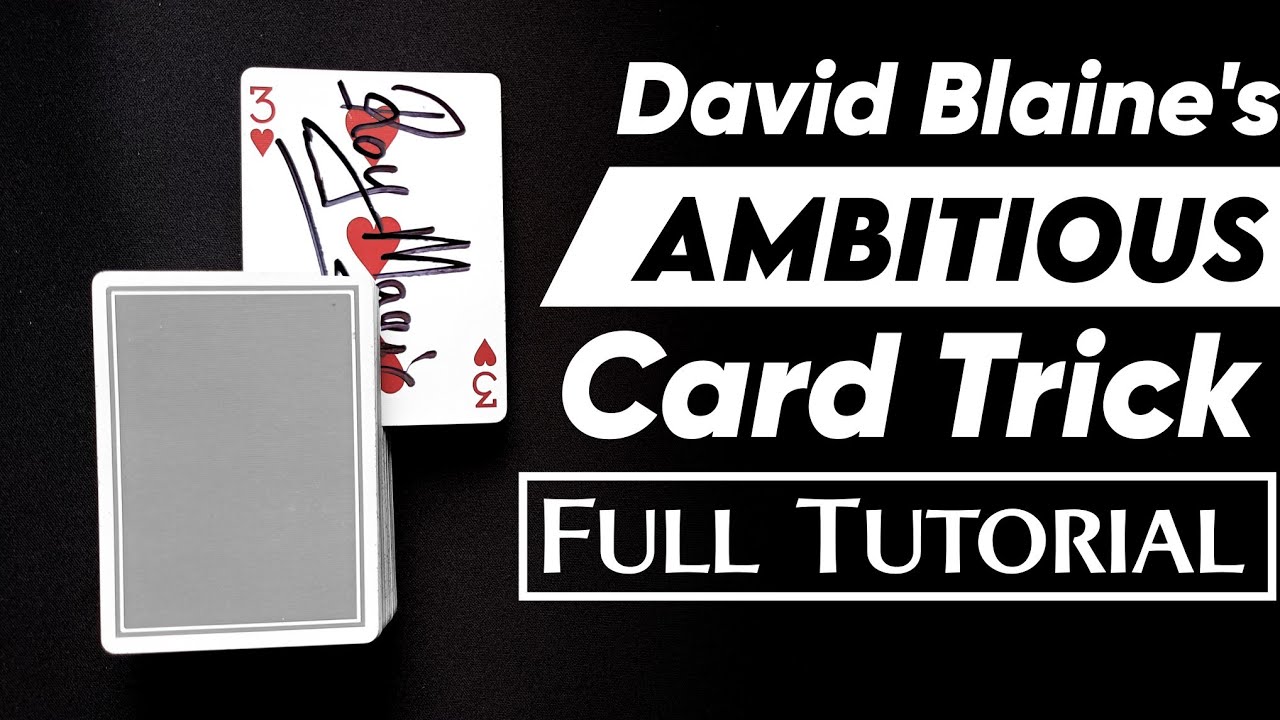 David Blaine's Ambitious Card Trick Tutorial | Card Jumps To The Top ...