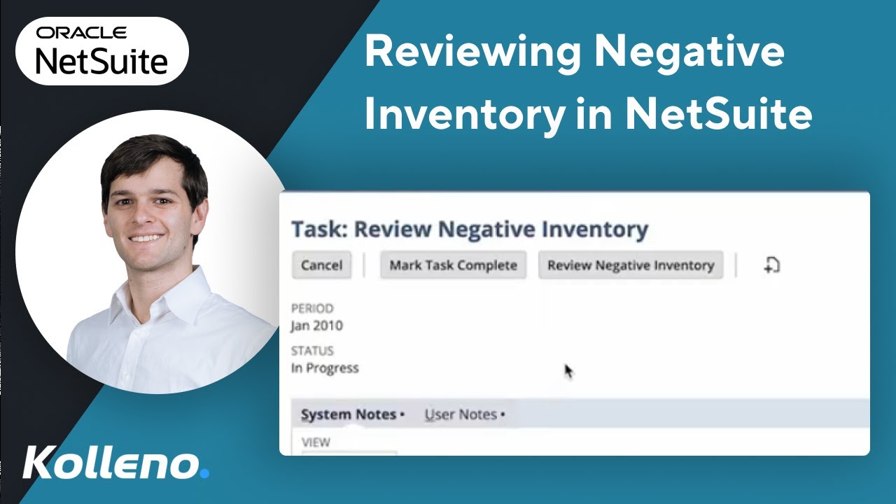 NetSuite Tutorial | Reviewing Negative Inventory in NetSuite - YouTube