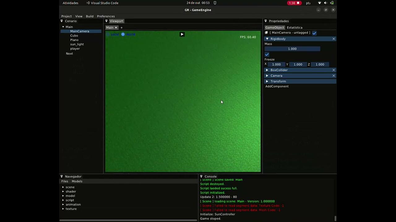 GameEngine - Physcs scene pybullet - YouTube