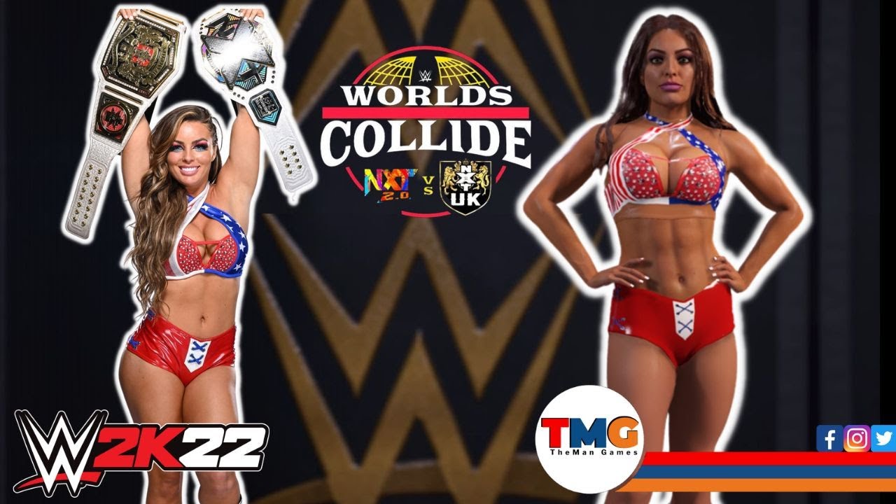 WWE 2K22 : Mandy Rose Worlds Collide Attire NXT 2.0 - YouTube