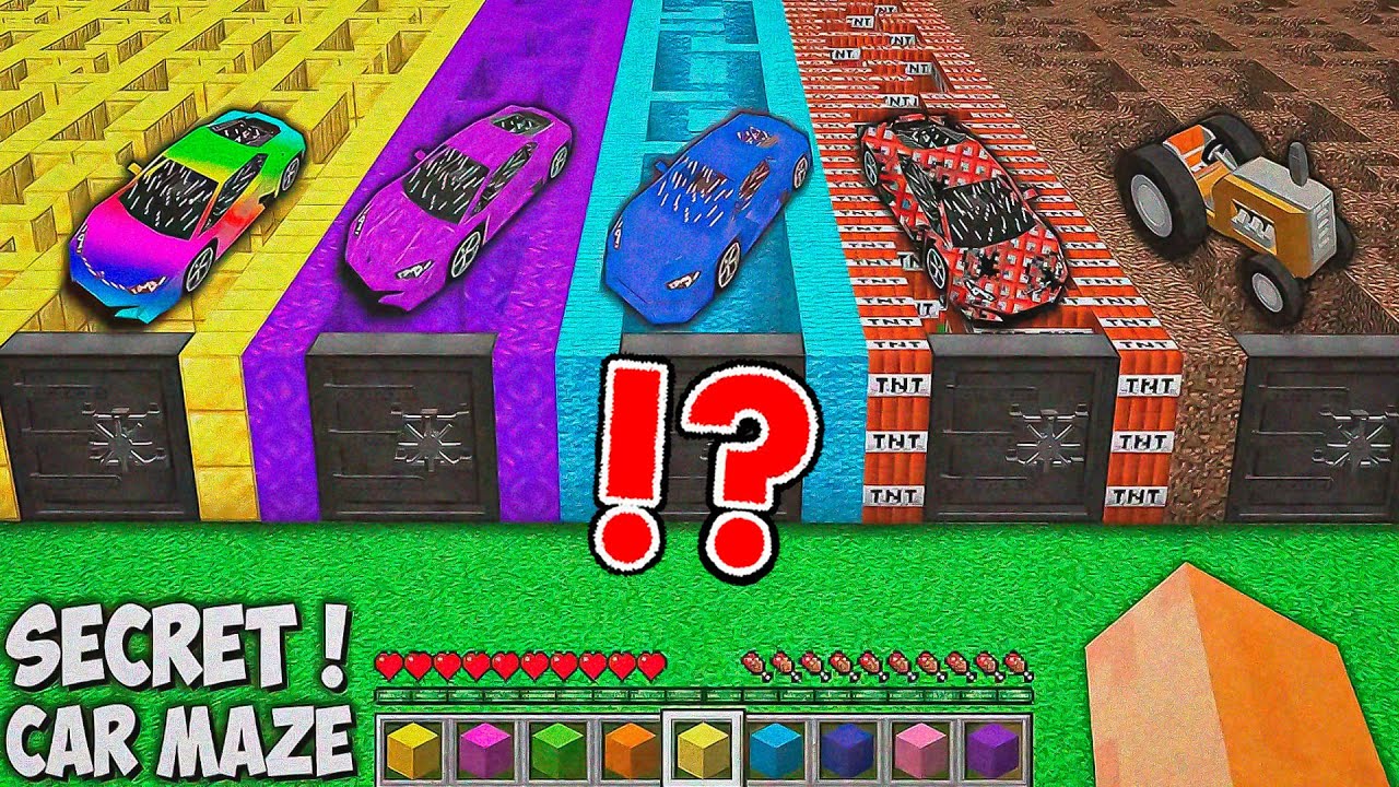 What is the BIGGEST MAZE TO CHOOSE DIRT vs DIAMOND vs WATER vs LAVA ...