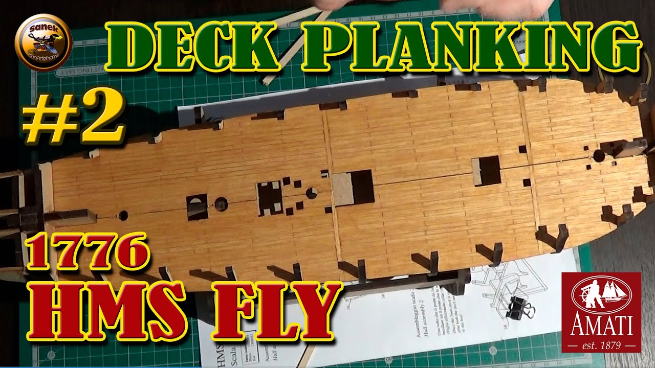 HMS Fly 1776 Amati Victory models Часть # 2 Deck planking Обшивка ...