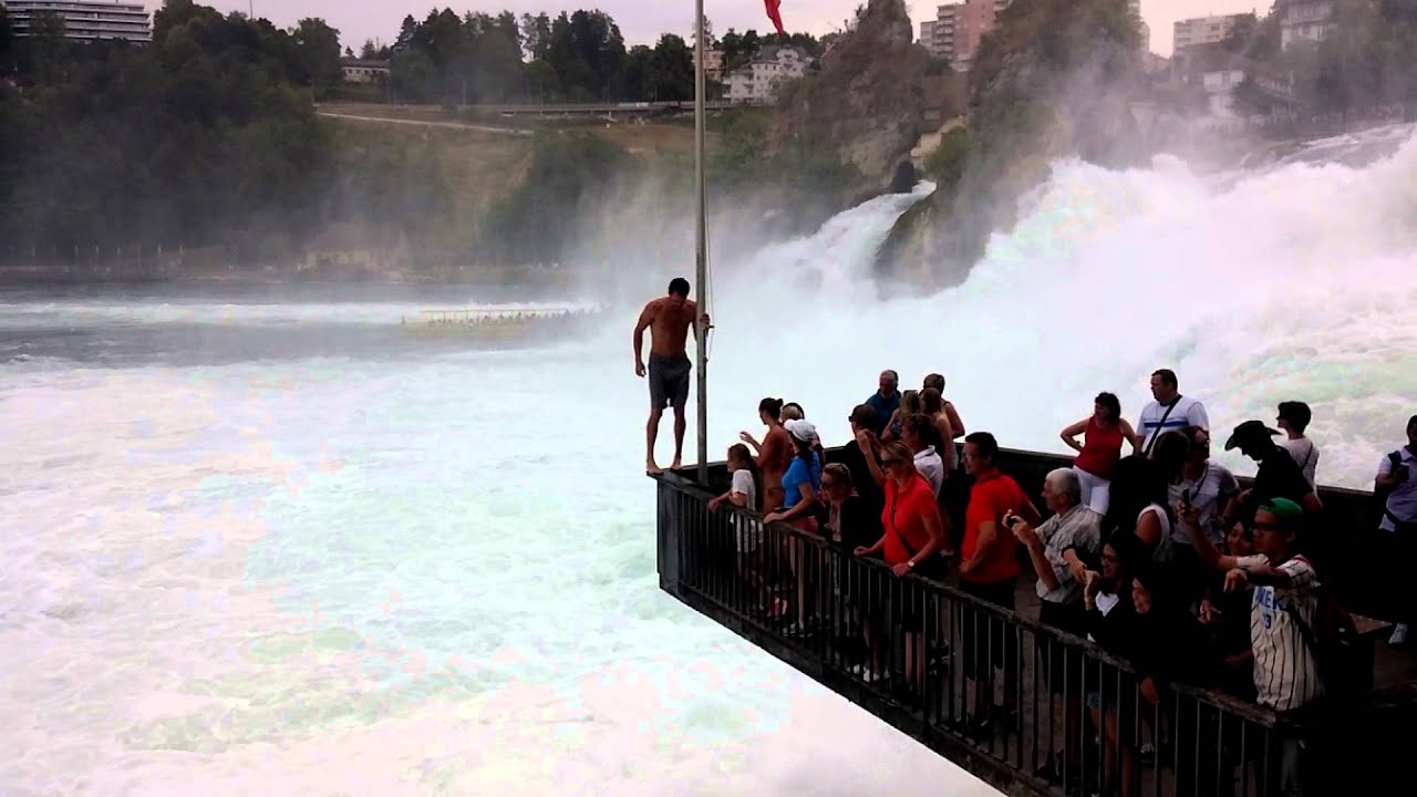 Waterfall Switzerland Jumping - YouTube
