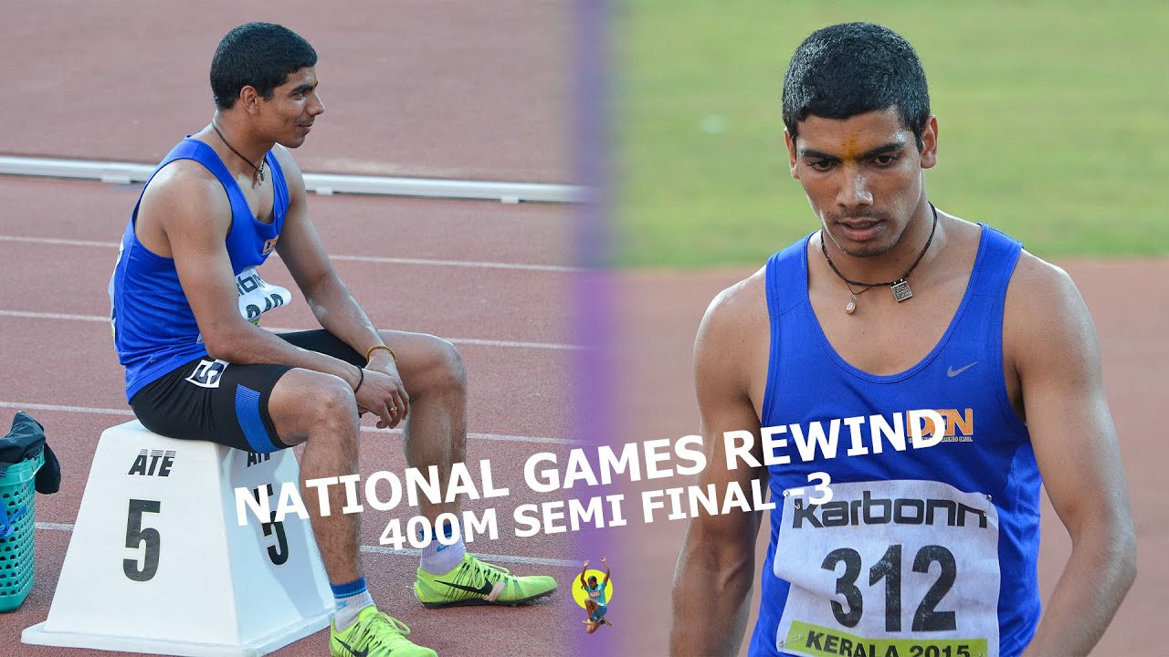400m Men Semi final 3 || Haryana's Lalit Mathur Easy Victory - YouTube