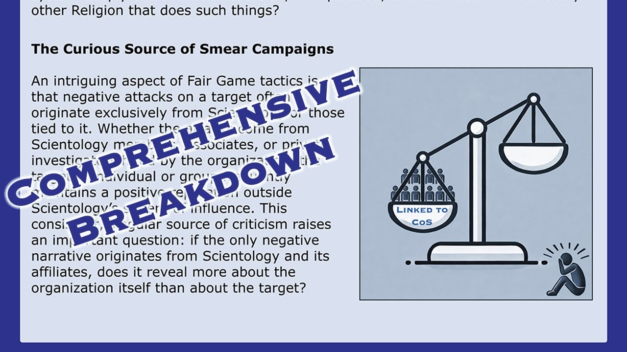 Fair Game - Scientology Comprehensive Breakdown (Infographic) - YouTube