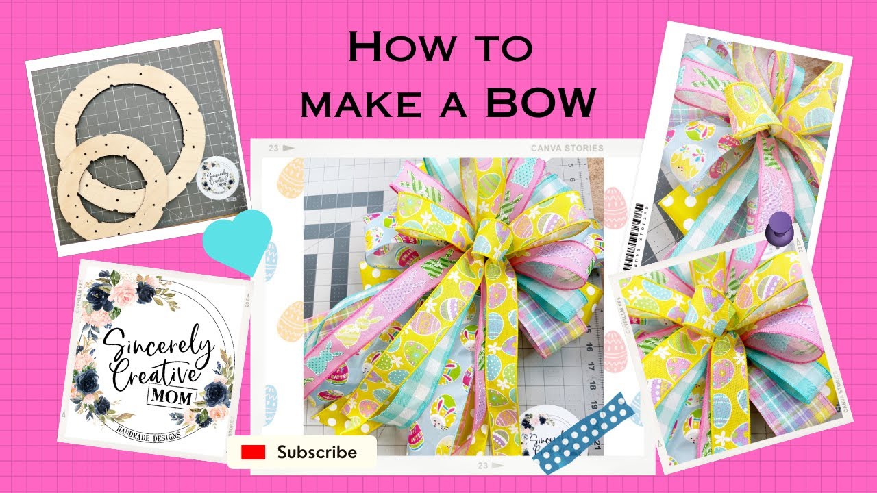 How to make a bow for Easter - YouTube