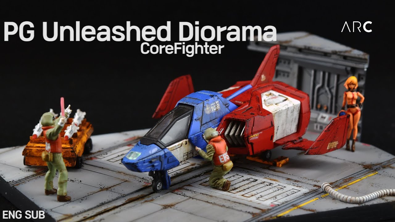 [TantanGunpla] PG Unleashed core fighter diorama (탄탄건프라 PG언리쉬드 코어파이터 ...