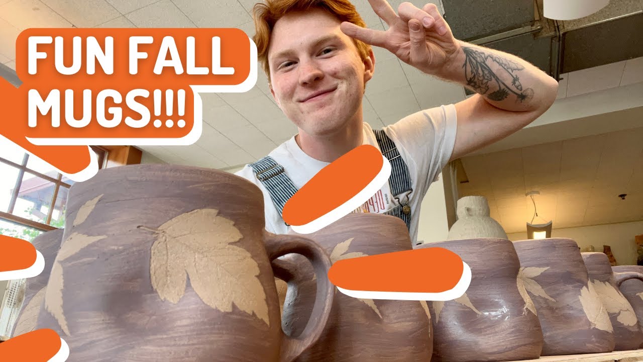 Making Fall Mugs | Chill Pottery With Benjamin - YouTube