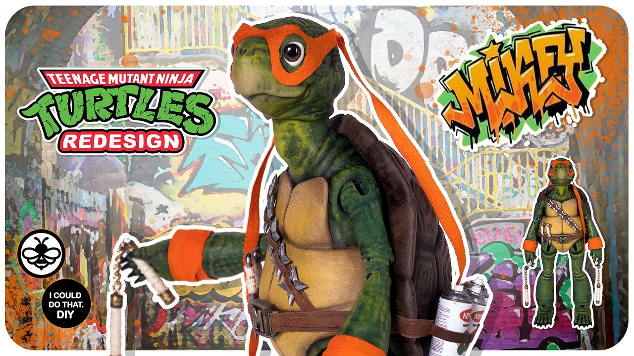 🐢 TEENAGE MUTANT NINJA TURTLES REDESIGN 🐢 MICHELANGELO 🐢 - YouTube
