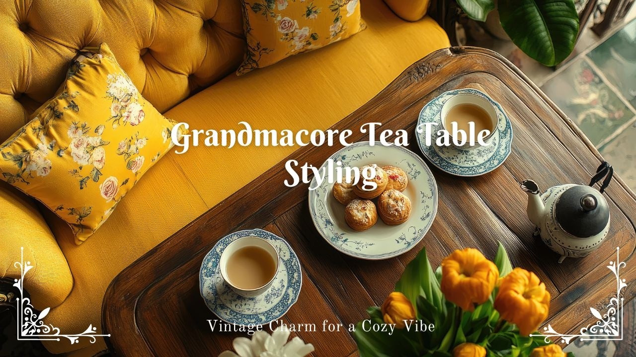 Grandmacore Tea Table Styling: Vintage Charm for a Cozy Vibe - YouTube