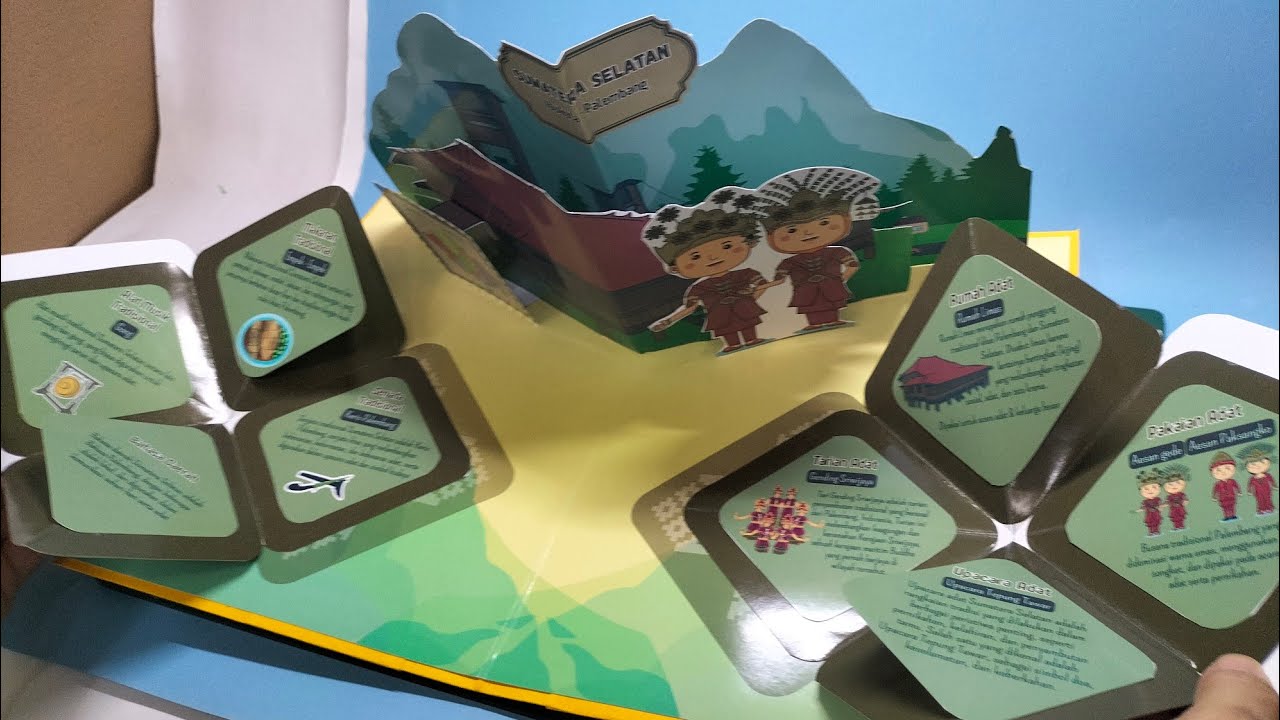 Pop up book mainan kardus tema budaya daerah jadi referensi prakarya ...