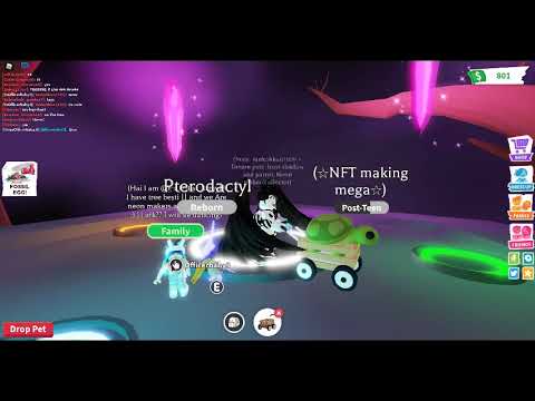 My friend officerbaby3 making a neon Pterodactyl! roblox adopt me - YouTube