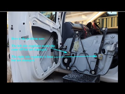 VW Caddy Door Panel Removal & Fix Window Glass Holder Part 2 of 3 - YouTube
