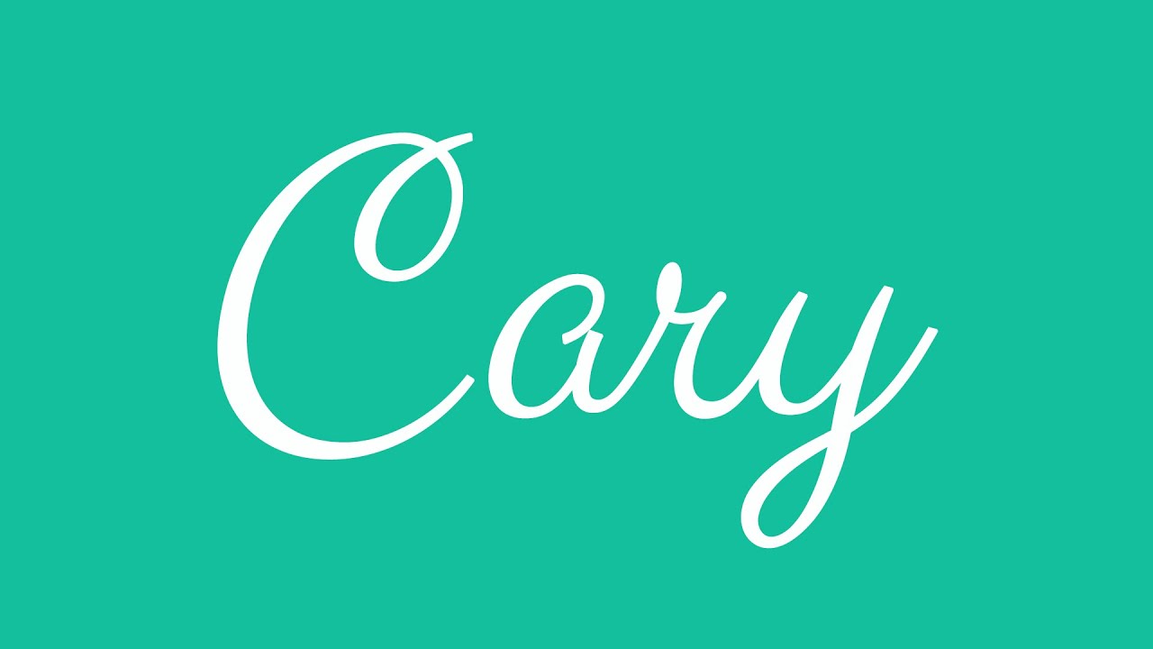 Learn how to Sign the Name Cary Stylishly in Cursive Writing - YouTube