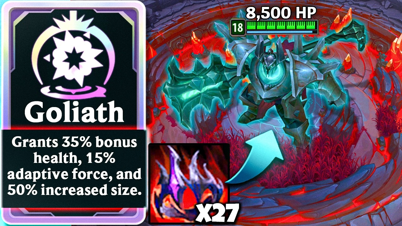 ARENA BUILDS BROKEN: GOLIATH MORDEKAISER W/ DEMON KING’S CROWN INSANITY ...