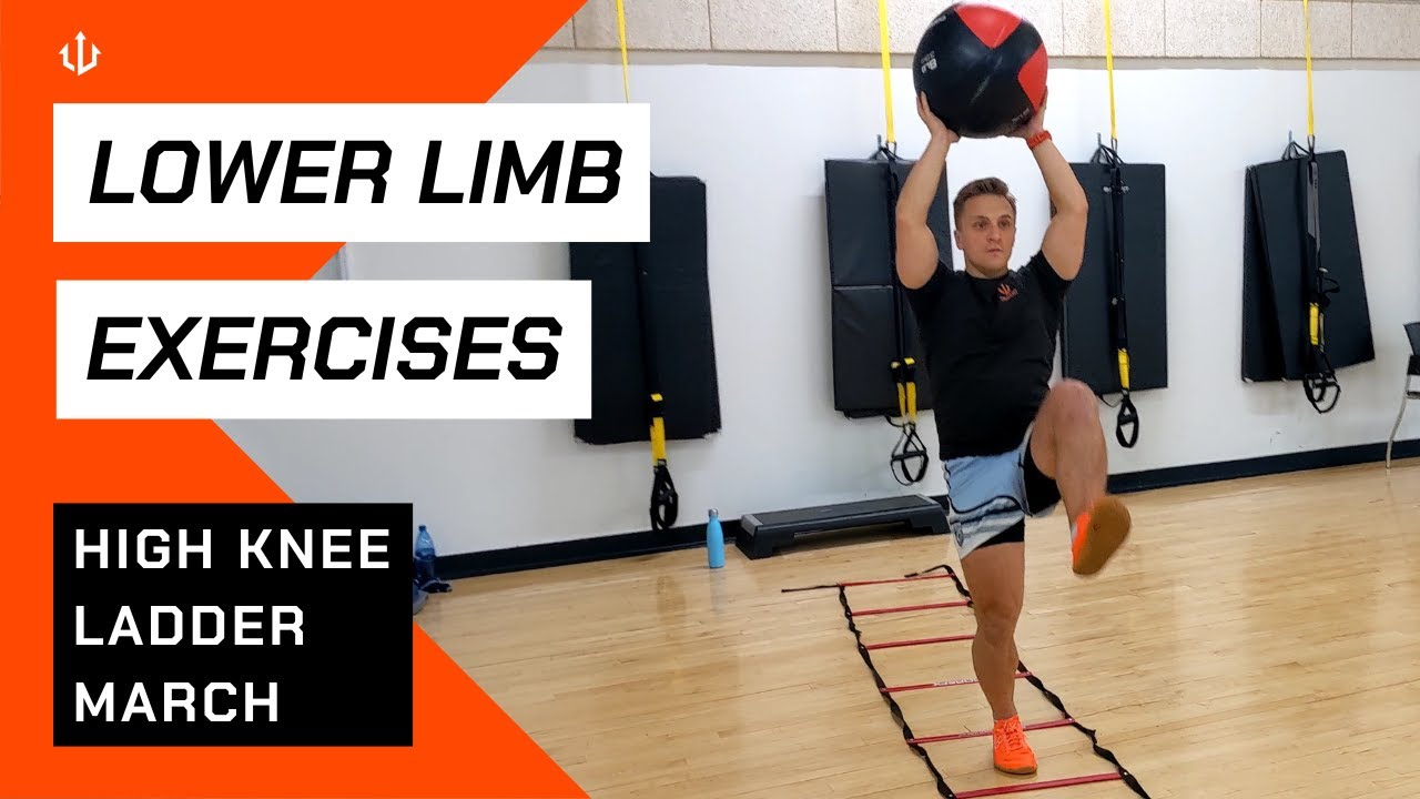 High Knee Ladder March // Proprioception Exercise - YouTube