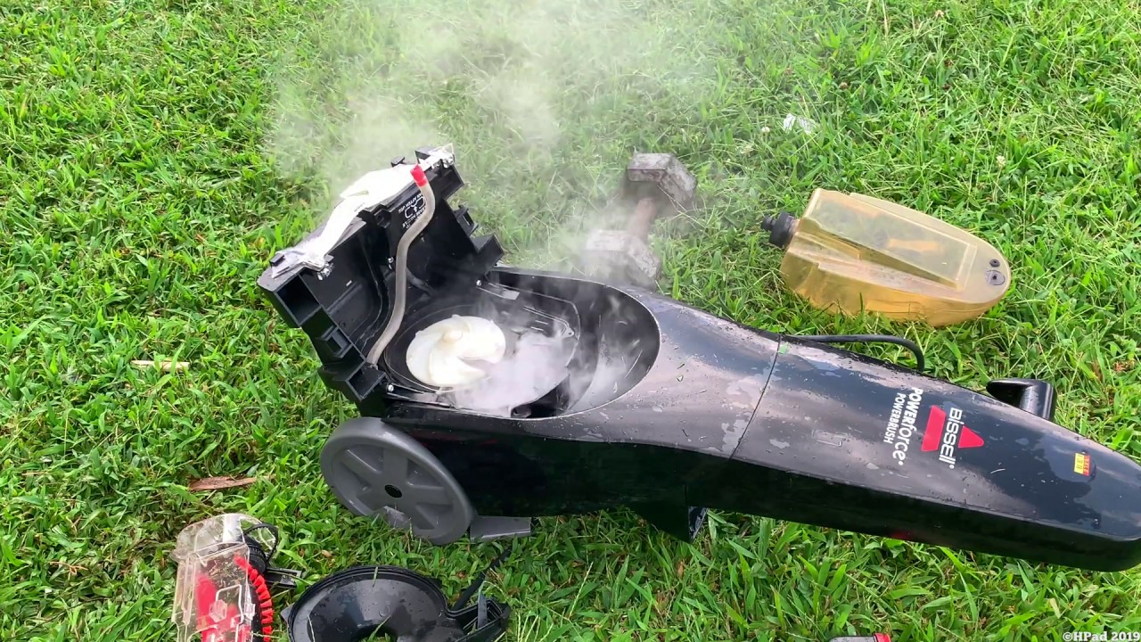 Bissell PowerForce Carpet Cleaner Destruction - YouTube