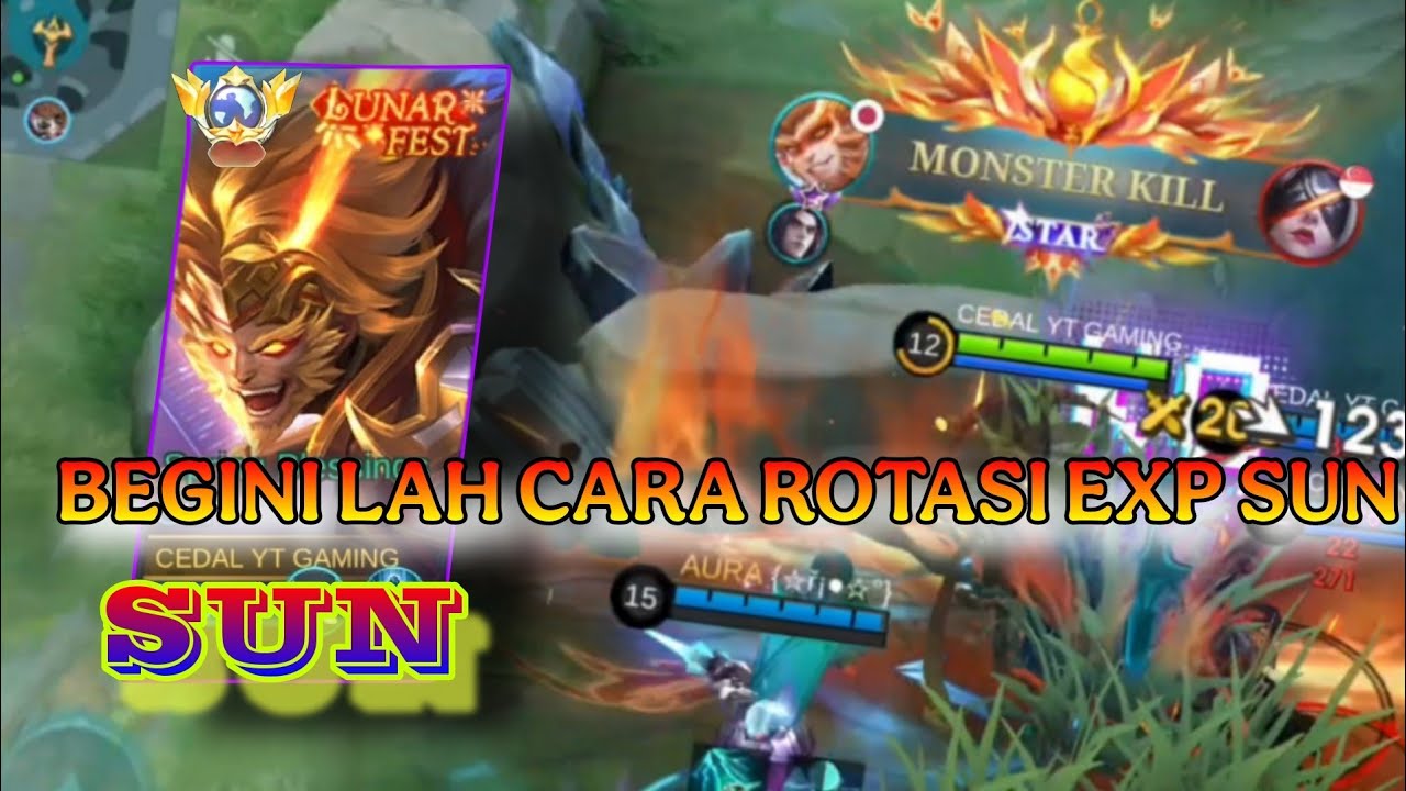 Gameplay sun exp full rotasi pus rank season 36 || sun jadi raja exp ...