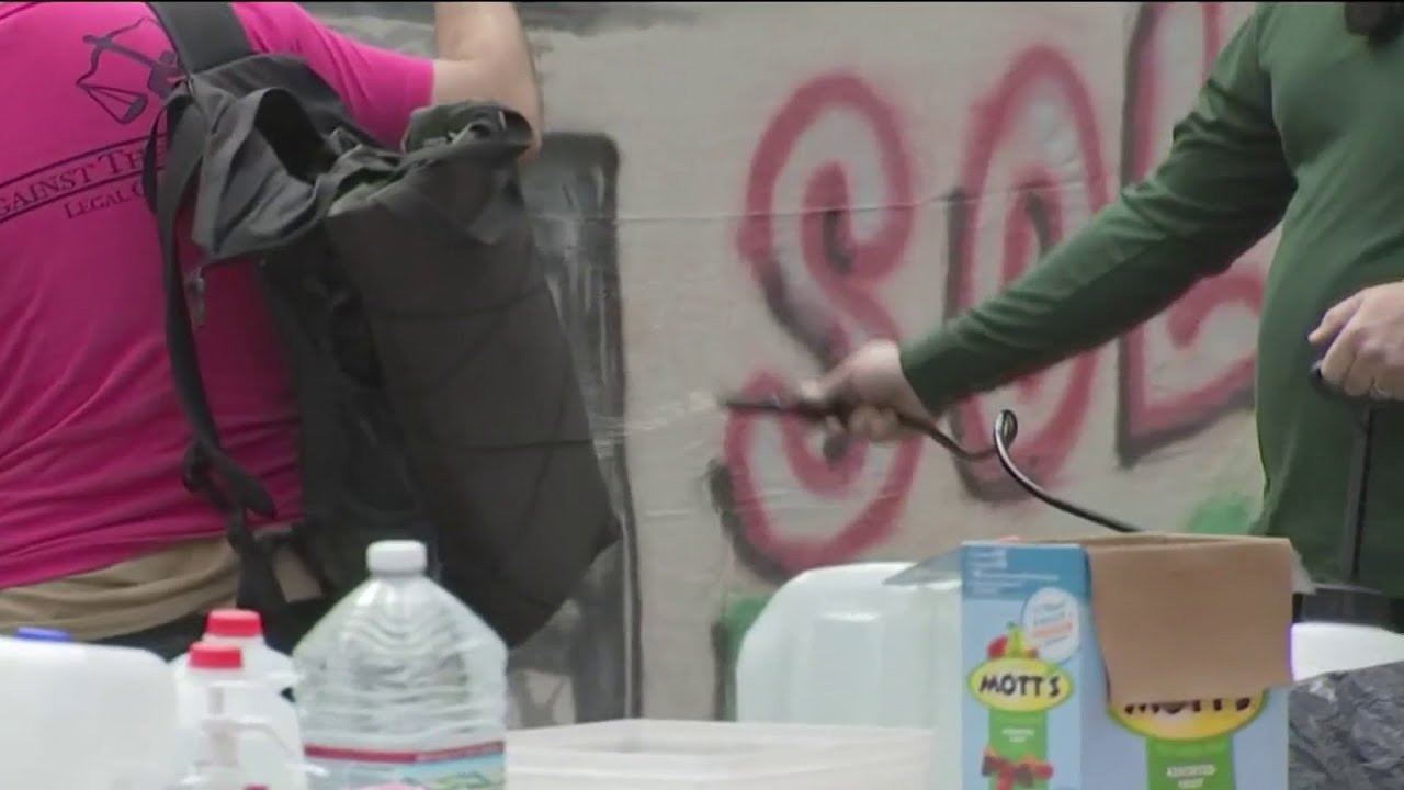 Man sprays liquid on tents of pro-Palestinian protesters at Penn ...
