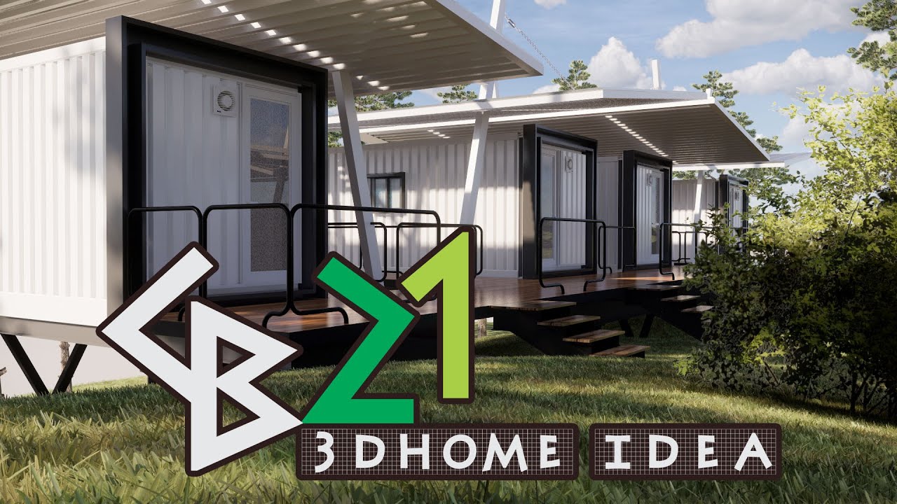 SHIPPING CONTAINER HOME | BUNGALOW HOME DESIGN IDEAS | 3D VISUALIZATION ...