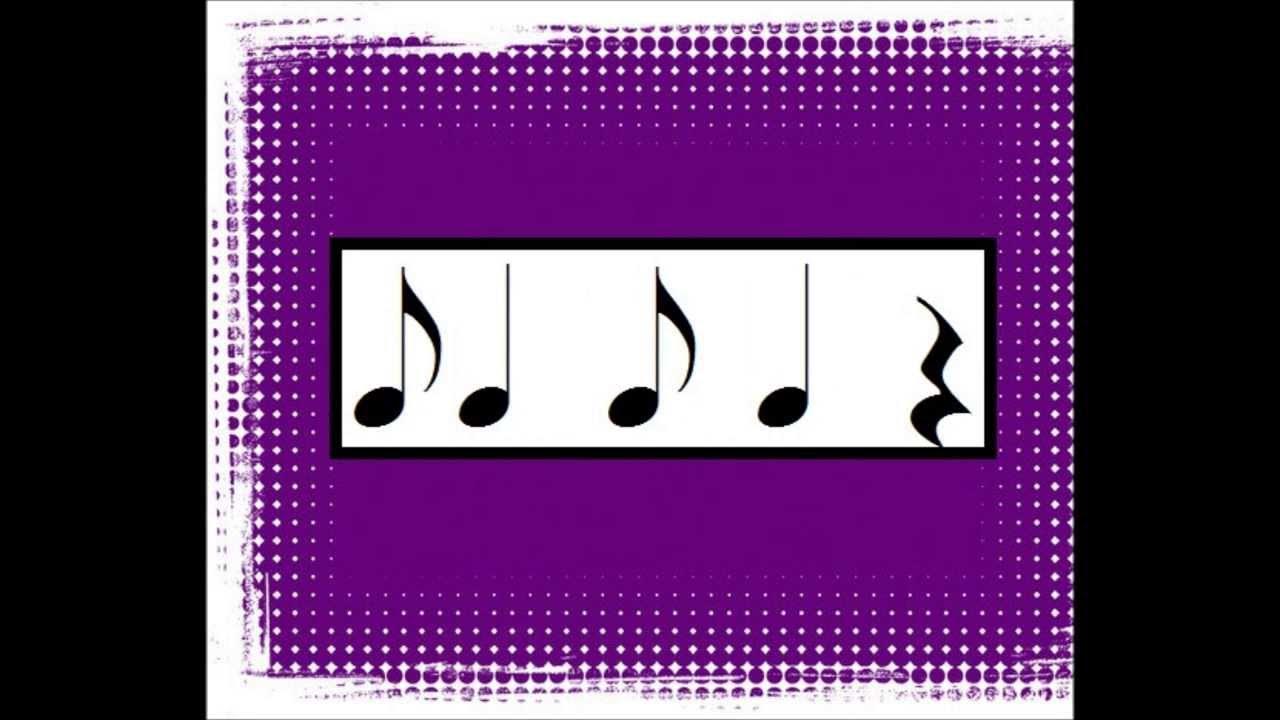 Read and Play The Rhythms: Syncopa with rhythm and rhythm names - YouTube