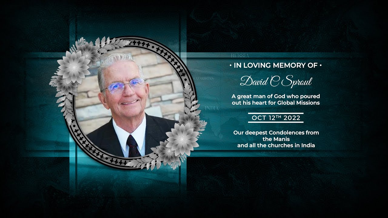 In Loving Memory of Dr. David Sproul | Memorial Service in India | Oct ...