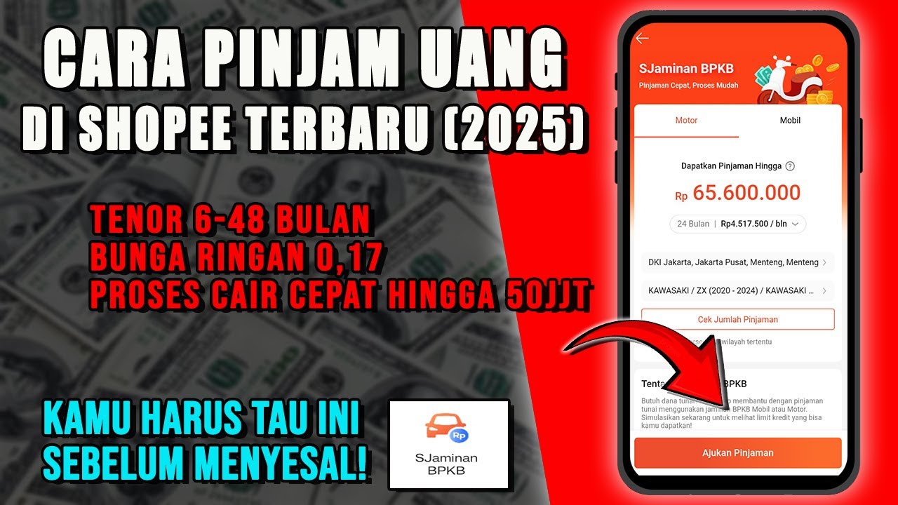 Cara Pinjam UANG di Shopee dengan SJAMINAN BPKB Terbaru 2025 - YouTube