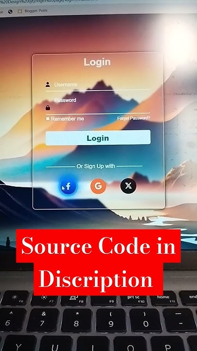 Responsive Login Page Design Using Html And Css Ui Design Shorts Responsive Htmlcss Viral 