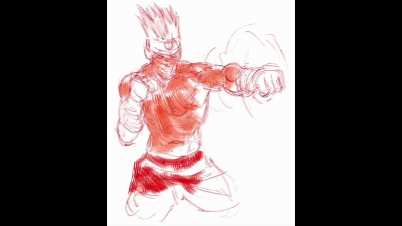 Joe Higashi time-lapse sketch - YouTube