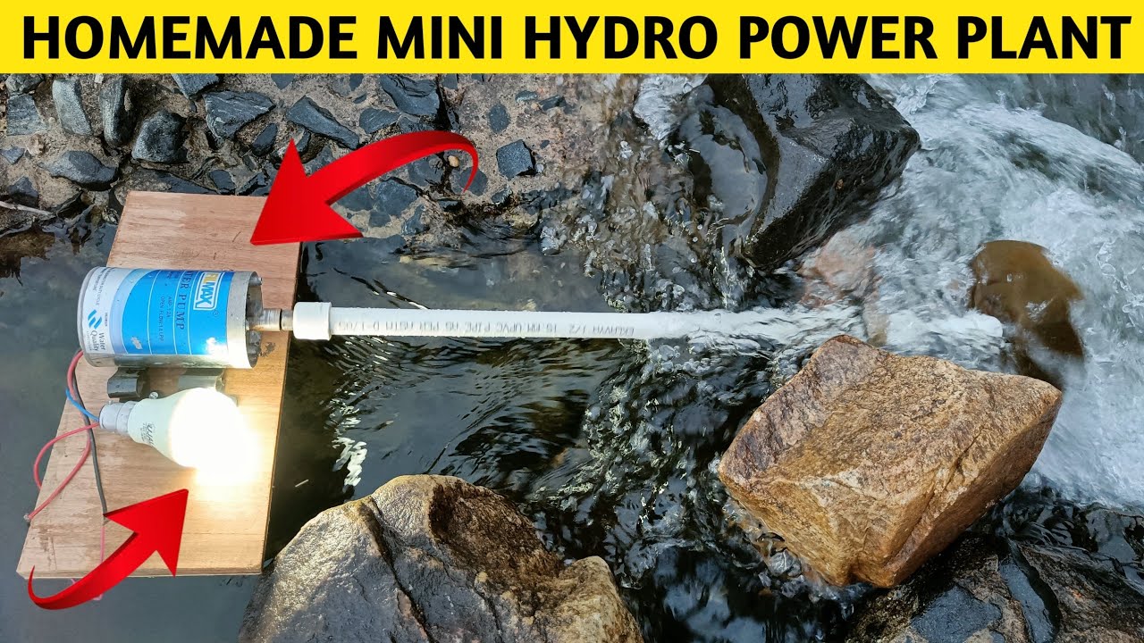 How to make portable hydro electric generator at home | Homemade mini ...