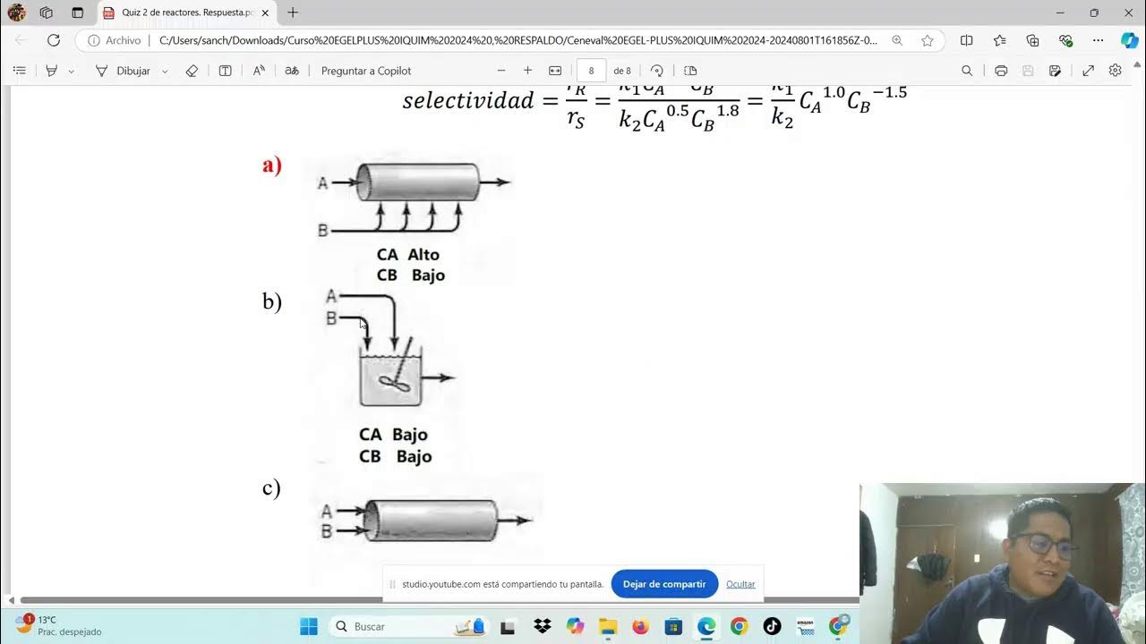 REPASO DE EJERCICIOS EGELPLUS IQUIM 2024. REACTORES - YouTube