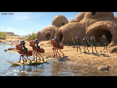 Ant War Begins! Black vs Red Ants Battle for the River | Part 1 Animated Story