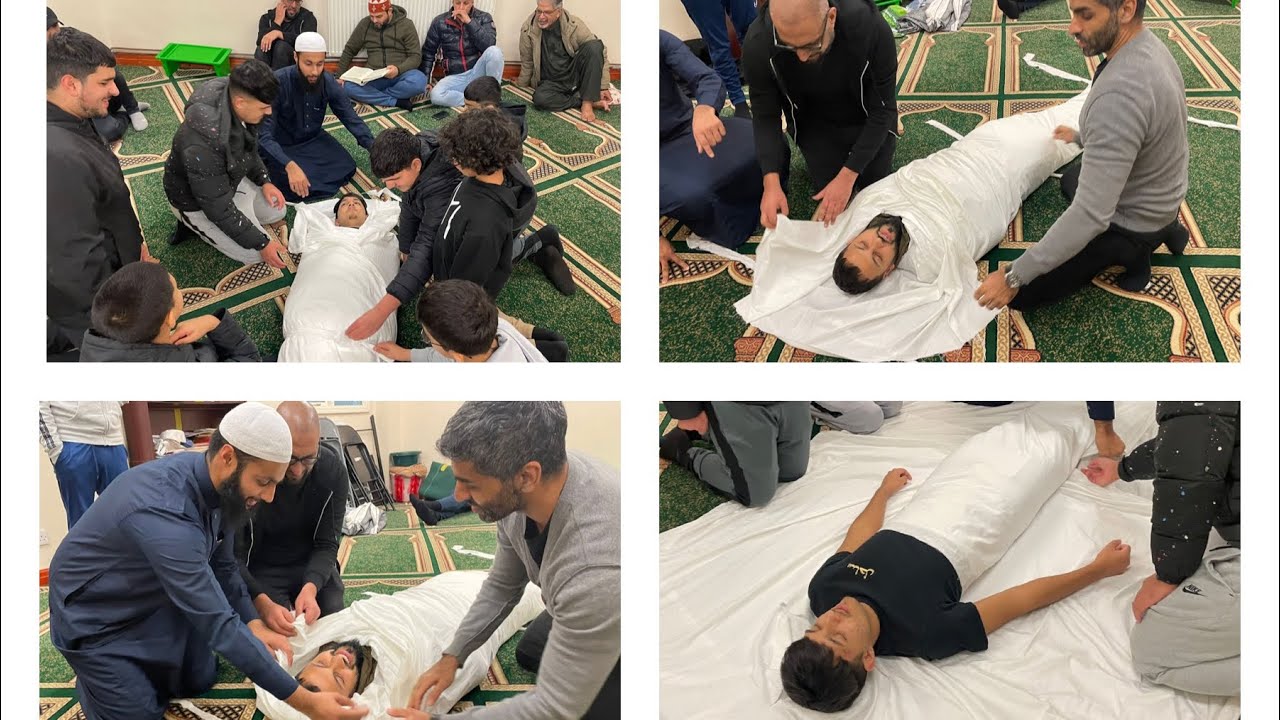 Teaching Islamic class to shroud deceased-step by step-ghusl & kaffan ...