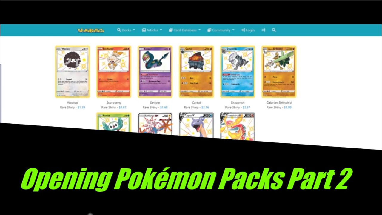 Opening Pokemon Packs Online !! ( For Fun Part 2 ) - YouTube