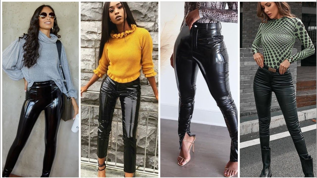trending latest leather pants lagging outfit ideas//leather lagging ...