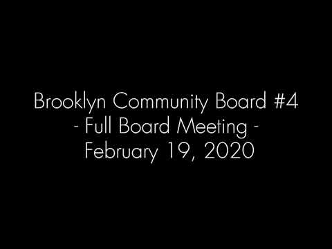 Brooklyn Community Board #4 - February 19, 2020 - YouTube
