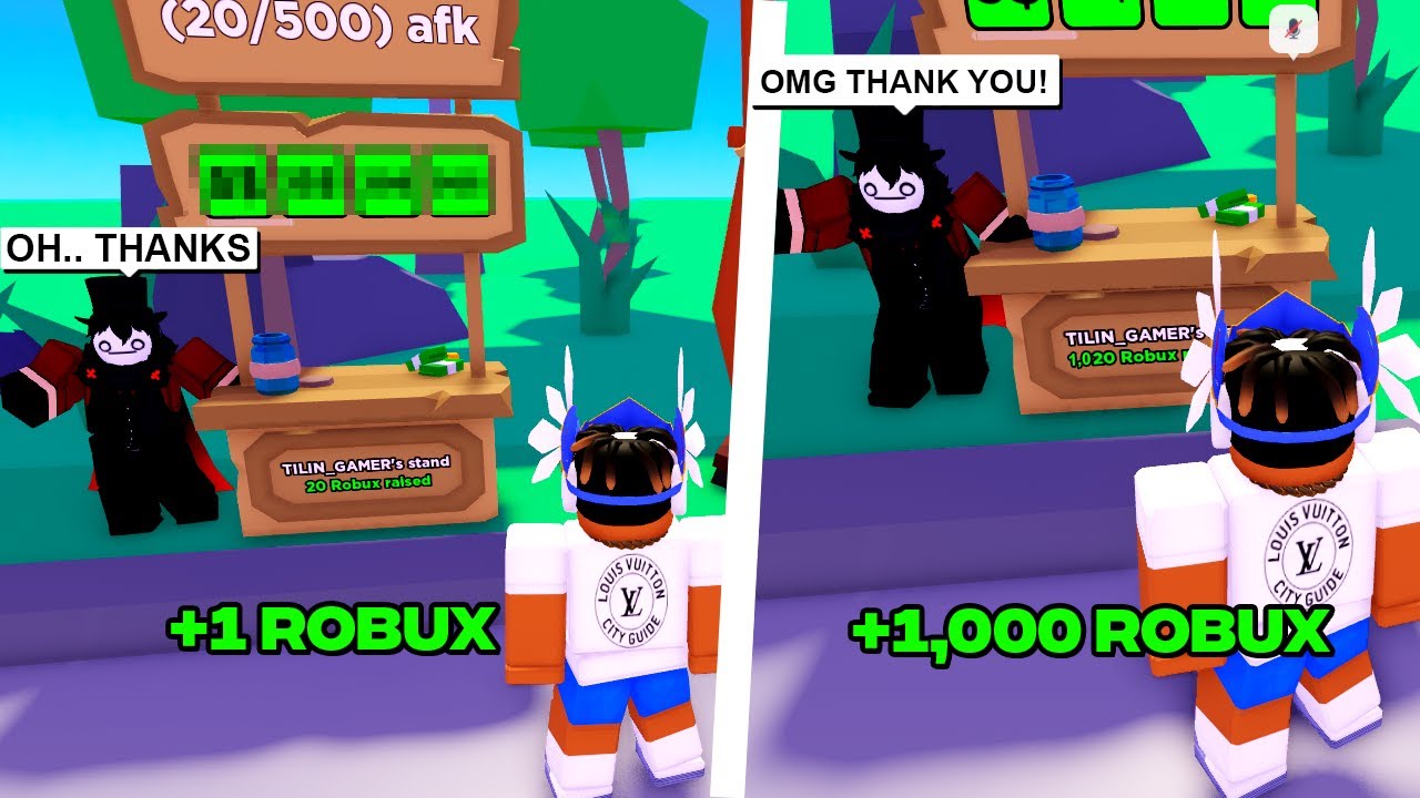 Giving People 1 Robux, Then $1,000 - YouTube