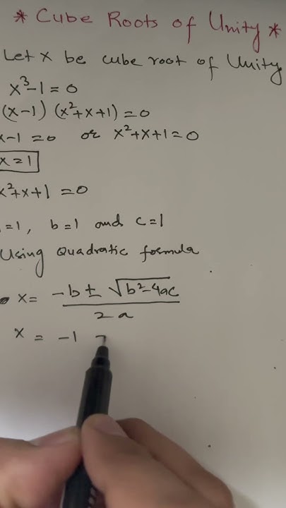 Cube roots of Unity in one minute #fyp - YouTube