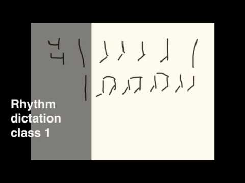 Rhythm dictation class 1 - YouTube