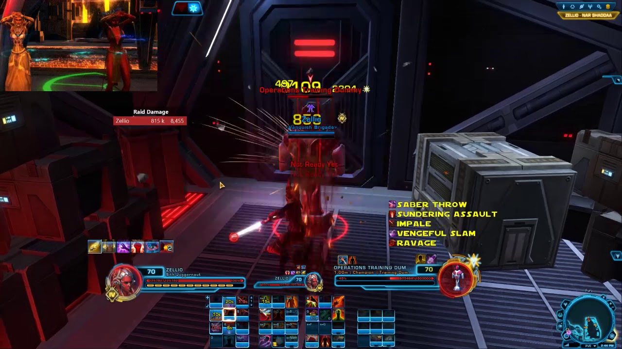 SWTOR: Sith Juggernaut Rotation|| Vengeance|| Zelame Gaming - YouTube