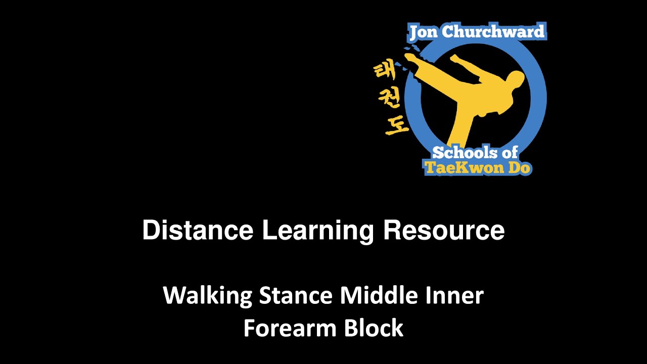 Walking stance middle inner forearm block - YouTube