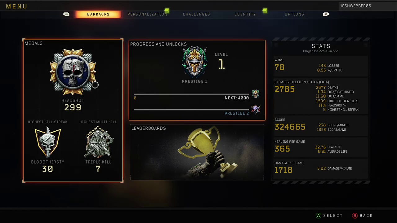 Prestige on bo4 roaad tto prestige 2!! - YouTube